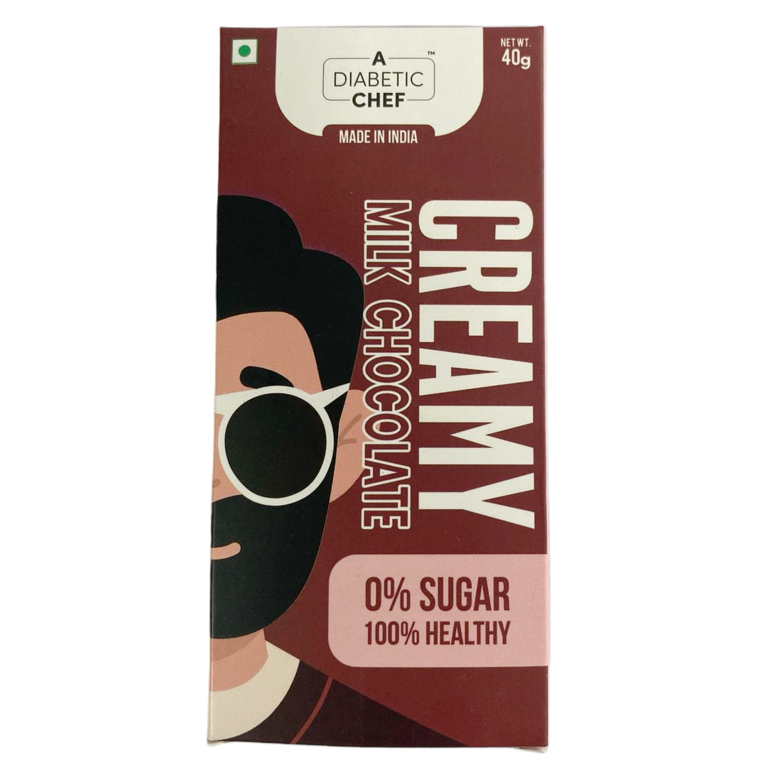 Creamy Milk Chocolate | A Diabetic Chef | Vegan, 40g – adiabeticchef